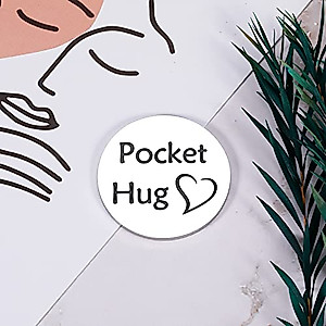 Pocket Hug Token Inspirational Gifts for Women Men Teen Boys Girls Gift Ideas Long Distance Gifts Birthday Graduation Valentines Day Gifts for Him Her Stocking Stuffers for Teens Double Sided