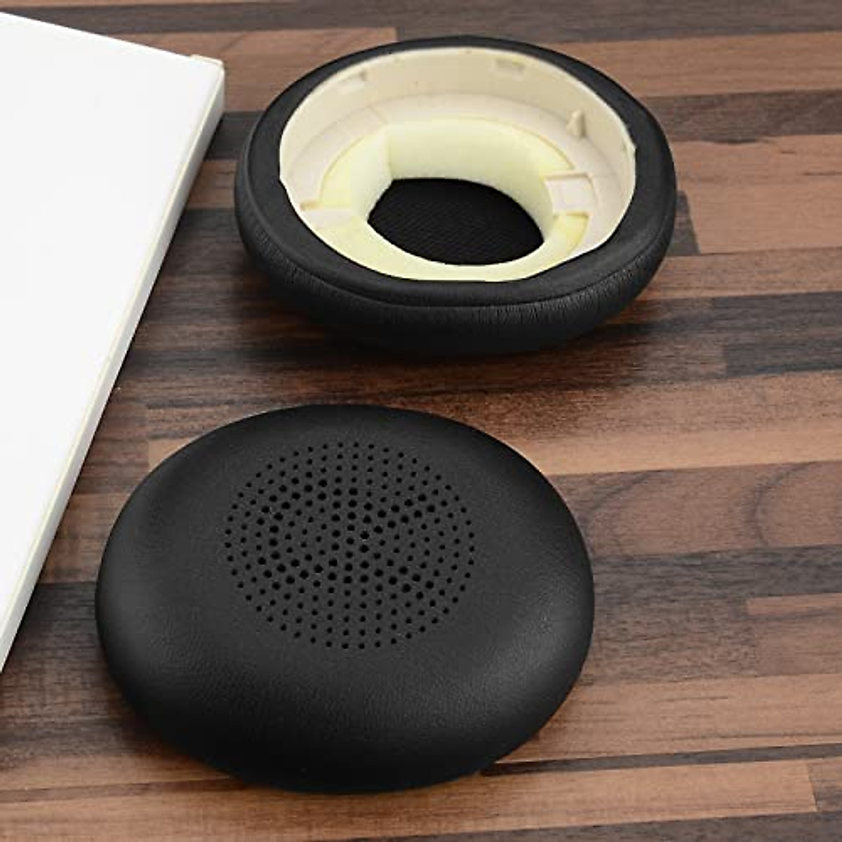 Geekria QuickFit Replacement Ear Pads for Jabra Evolve2 65 UC, Evolve2 65 MS, Evolve2 40 UC, Evolve2 40 MS, Elite 45h Headphones Ear Cushions, Headset Earpads, Ear Cups Cover Repair Parts (Black)