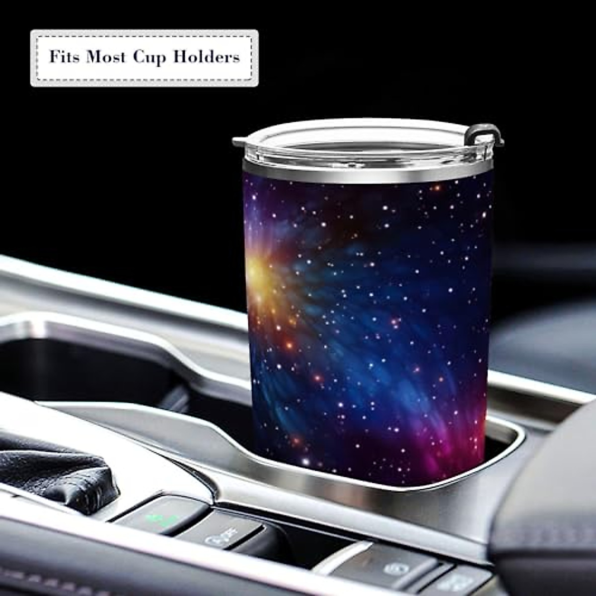 Wassud Colorful Starry Sky 20 oz Tumbler with Lid and Straw Stainless Steel Double Wall Vacuum Tumblers Insulated Travel Coffee Mug for Cold and Hot Drinks