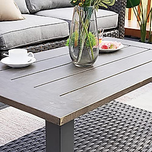 Grand patio Sofa Sets 9 Pieces Conversation Set with Coffe Table, PE Rattan Wicker Patio Furniture Sectional Sofa with Thick Cushions for Yard Garden Porch (Set for 8 Coffeetable, 9 PCS)