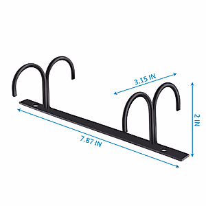 TRUSBER Mug Holder Under Shelf Coffee Cups Organizer Under Cabinet 3 Pack Cups Mugs Rack with Hooks 12 Hanging Hooks for Mugs,Coffee Glass Cups