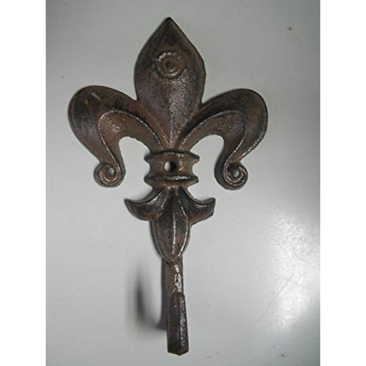 Antiques Vintage/Hooks Cast Iron/Coat Hook/Locker Rooms/Kitchens 3 Cast Iron Antique Style Rustic Fleur De Lis Coat Hooks Hat Hook Rack Towel #5