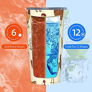 A Brood Of Chickens 20oz Tumbler Stainless Steel Vacuum Insulated Double Wall Travel Tumbler, Durable Insulated Coffee Mug, Thermal Cup With Lid and Straw for Hot & Cold Drinks