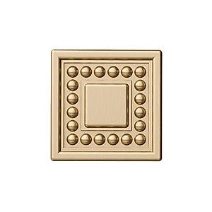 Richelieu Hardware BP87953333CHBRZ Torcello Collection 1 5/16-inch (33 mm) Beaded Champagne Bronze Transitional Square Cabinet and Drawer Knob for Kitchen, Bathroom, and Furniture