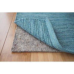 RUGPADUSA - Ultra Black - 3'x5' - 1/4" Thick - Felt + Rubber - Non-Slip Cushion Rug Pad - Available in 2 Thicknesses, Safe for Hardwood and All Surfaces