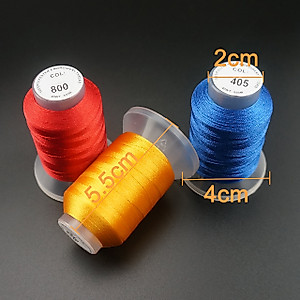 New brothreads 40 Colors 100% Polyester Machine Embroidery Thread 550yd with Thread Nets - Compatible for Home-Based Embroidery Sewing Machine