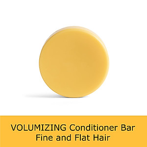 Peach not Plastic Shampoo and Conditioner Bar Set - Volumizing for Fine & Flat Hair, Leaves Hair Full & Voluminous, Plant Based, Vegan & Eco Friendly, 2 Bars