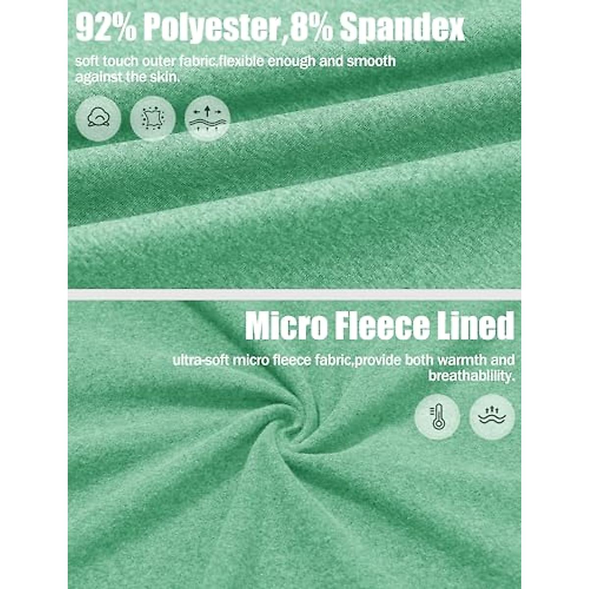 MAGCOMSEN Men's Quarter Zip Pullover Golf Long Sleeve Shirt Workout Training Shirts Exercise Sweatshirts Mint Green,XL