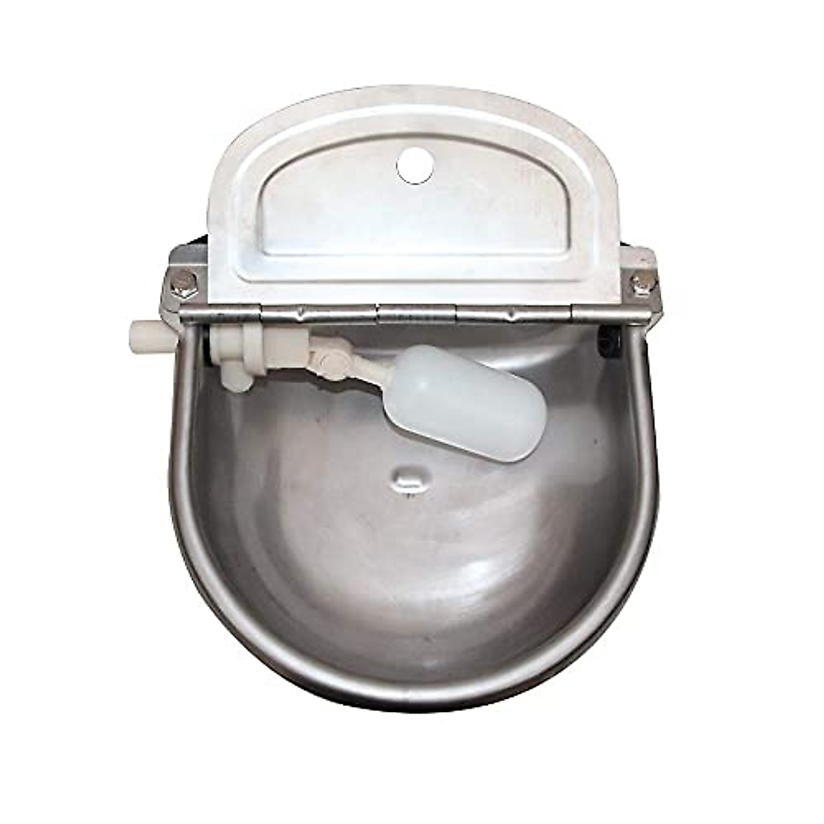 Abustle pig Automatic Cow Drinking Water Bowl Dispenser with 2 Float Ball valves,304 Stainless Steel Farm Animals Waterer for Horse Cattle Sheep Pet Dog Chickens(Without Drainage Hole)