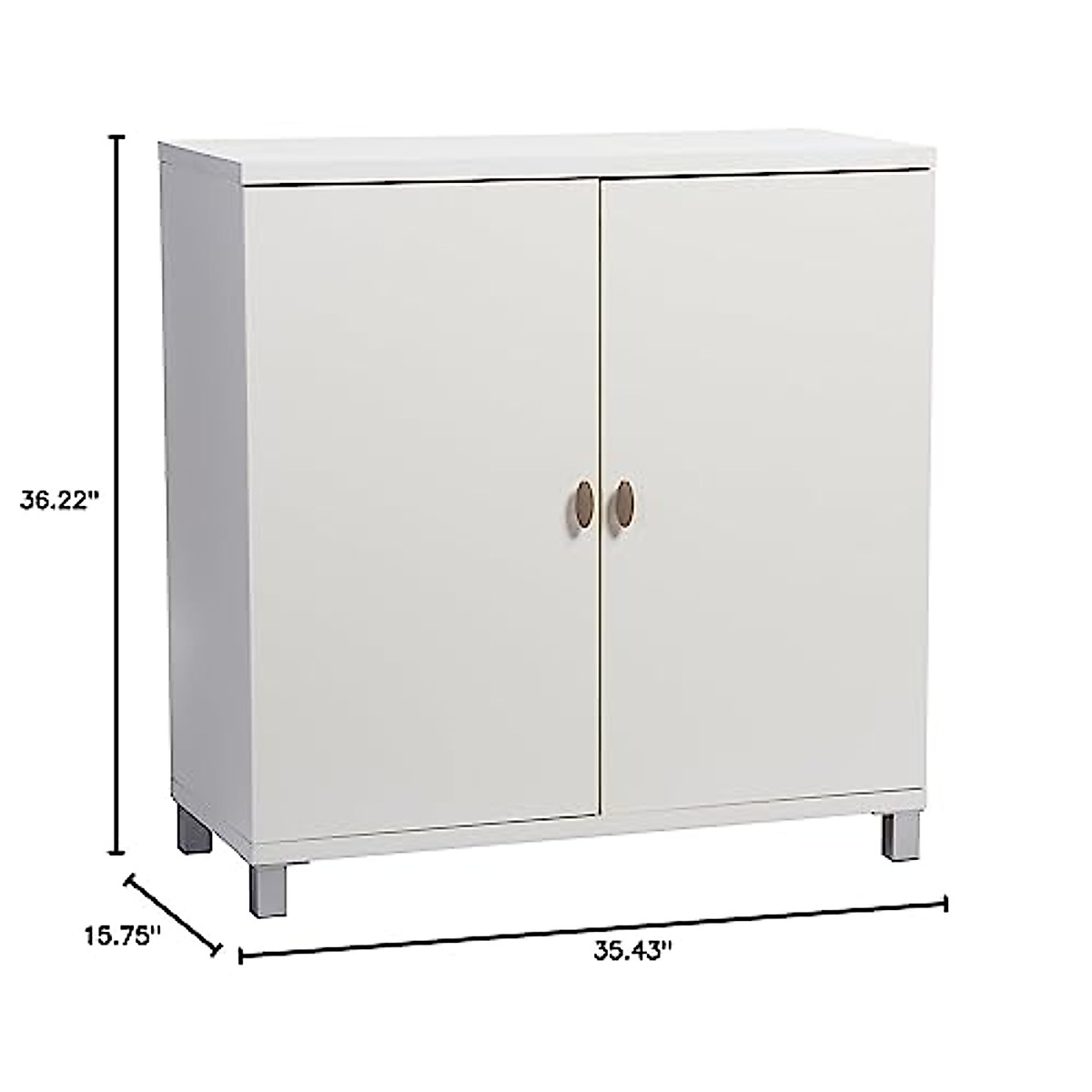Baxton Studio Marcy Modern & Contemporary Wood Entryway Handbags or School Bags Storage Sideboard Cabinet, White