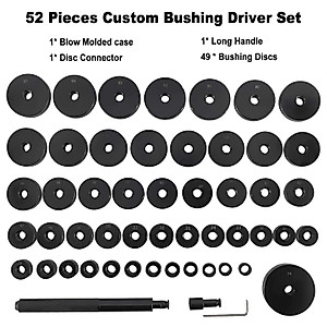 BTSHUB 52-in-1 Custom Bushing Driver Set Transmission Wheel Axle Bearing Race and Seal Installer Remover Tool Kit