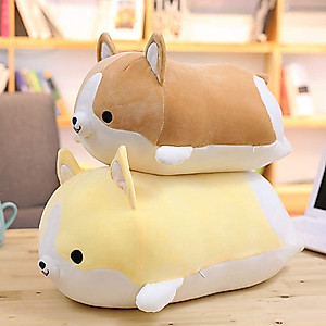 sofipal Corgi Dog Plush Pillow, Soft Shiba Inu Corgi Butt Stuffed Animal Toys Gifts for Bed, Valentine, Kids Birthday, Christmas (Brown, 11.8inch)