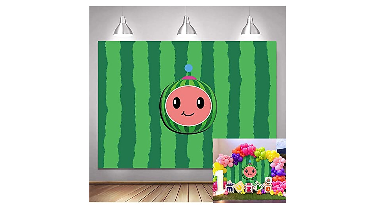 Cute Watermelon Backdrop for Kids' Birthdays and Parties