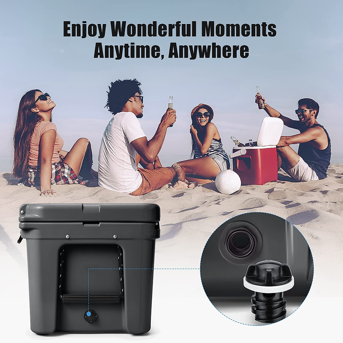 2-Pack Cooler Plug for Yeti Cooler Drain Plugs Replacement Compatible with YETI RTIC ORCA Roadie and Tundra Coolers and Tank Ice Bucket Accessories, Small