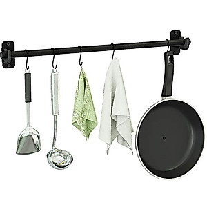 Yesland 60 Packs S Hooks, Black 2-3/8 Inches S Shaped Hooks Hanging Hangers Pan Pot Holder, Perfect Rack Hooks for Pan, Pot, Coat, Bag, Plants in Kitchen, Work Shop, Bathroom,Bedroom & Garden