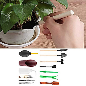 Kaufpart Garden Tools,13pcs Mini Garden Hand Tools Outdoor Bonsai Planting Transplanting Flower Succulent Gardening Tools