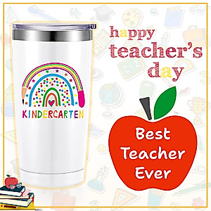Patelai Kindergarten Teacher Appreciation Gifts Kindergarten Travel Tumbler with Straw 20 oz Thank You Gifts for Kids Teacher Travel Mug Teacher Gifts for Graduation Teachers Birthday Gifts