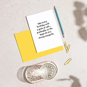 Huxters Birthday Cards – A5 Funny Birthday Card for Women – Friends for her birthfay card - Paper Birthday Gift Card – with Colourful Yellow Envelope – Ideal for Best Friend, Sister (Margarita)