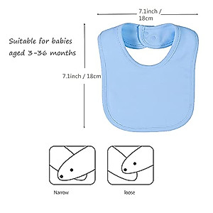 insular Baby Bibs Baby Bandana Drool Bibs 100% Cotton for Boys Girls Unisex for Teething and Drooling, 8 Pack (Blue&Gray&White&Navy Blue)