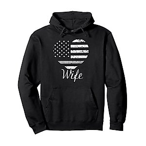American Flag Corrections Officer Wife Hoodie, Officer Wife Pullover Hoodie