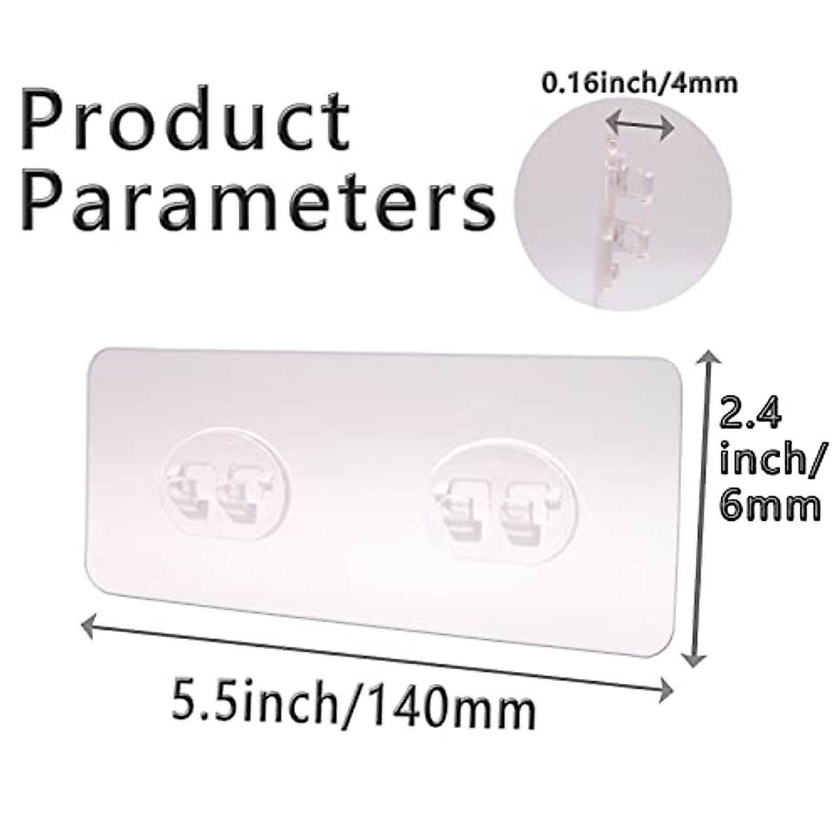 8 Pack Shower Caddy Adhesive for Replacement, Strong Transparent Adhesive for Shower Caddy Sticky Pads, No Drilling for Corner Shelf Basket, Bathroom Storage Shelves, Kitchen Racks and Soap Holder