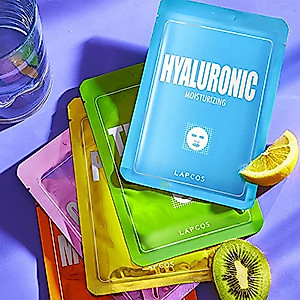 LAPCOS Derma Care Sheet Mask Set, Daily Skincare Face Masks, Protect & Nourish for Glowing Skin, Korean Beauty Favorite, Variety 5-Pack