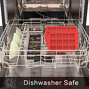 SILIVO Silicone Brownie Pan with Dividers(2 Pack) - 12+24-Cavity Brownie Baking Pan, Non-Stick Silicone Molds for Brownie Bites, Keto Fat Bombs, Fudges and Chocolates