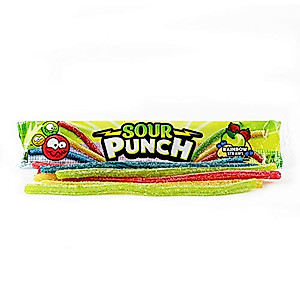 Sour Punch Rainbow Sour Straws, 2 Ounce (Pack of 24)