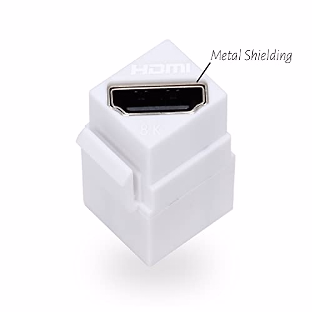 YOEMELY HDMI Keystone 8K, White HDMI Keystone Coupler for HDMI 2.1a Cable Pass Through, including 8K 60Hz or 4K 120Hz resolution and up to 48G bandwidth (6 Pack)