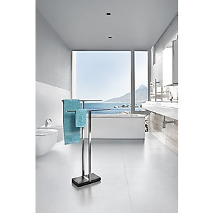 Towel Butler Polystone Base (Stainless Steel) (34"H x 19.75"W x 6.3"D)