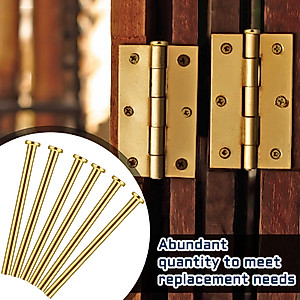 Ferraycle 6 Pack Hinge Pins for Doors 3.5 Inches Hinge Pin Oil Rubbed Bronze Door for Interior Security Replacement(Gold)