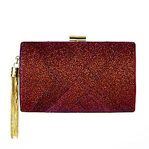 Red Sparkling Evening Purses For Women