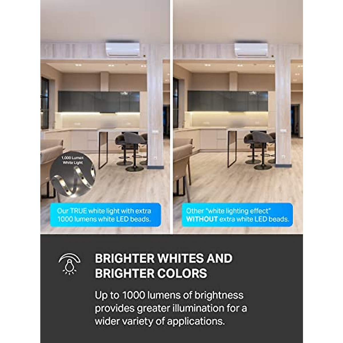 TP-Link Tapo RGBWIC Smart LED Light Strip 16.4Ft, 1000 Lumens, 16M Dimmable Colors, 50 Color Zones, Works w/ Apple HomeKit/Alexa/Google Home, Sync-to-Sound, IP44 PU Coating, Trimmable (Tapo L930-5)