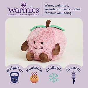 warmies Microwavable & Weighted Stuffed Animals, Red Apple - Heated Stuffed Animal Plushie for Warmth & Comfort - Cute Soft Plush Toys for Adults & Children (Boys, Girls, Babies & Toddlers)