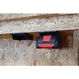 StealthMounts 18V Bosch Battery Holder - 6 Pack | Bosch Battery Mount | Bosch Battery Storage | Bosch 18v Battery Holder | Bosch Battery Holder Wall Mount | Bosch 18V Battery Holder | Made in UK