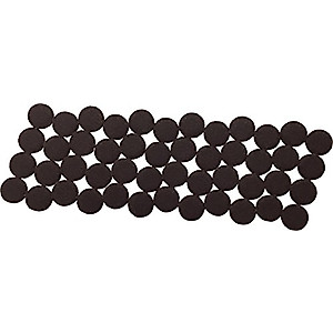 Shepherd Hardware 9873 1-Inch Heavy Duty Self-Adhesive Felt Furniture Pads, 48-Count, Brown