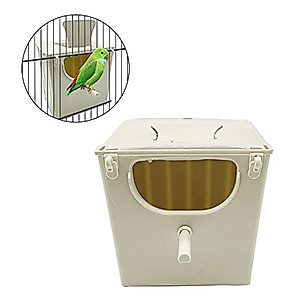 Thereisno Parrot Breeding BoxHanging Bird Nest Bird Cage Plastic House Mating Boxfor Lovebird Parakeet Cockatiel Budgie Conure Hanging Birds Nest