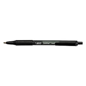 BIC Scsm361bk Soft Feel Retractable Ballpoint Pen Black 1Mm Medium 36/Pack