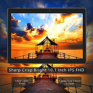 Tablet, Android 11 Tablet, HAOVM MediaPad S30 10.1 inch Android Tablet, Quad-Core 1.6GHz Processor, 1920x1200 IPS FHD Display, 3GB RAM, 512GB Expandable, 13MP Camera, 5.0 WiFi, 6000mAh Battery, Type-C