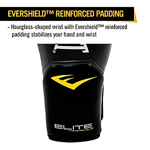Everlast Elite Pro Style Training Gloves, Black, 12 oz