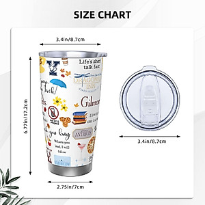 Stainless Steel Insulated Coffee Cup with Lid and Straw, 20 oz Gifts for Mom Girl Daughter Sister Friend Double Walled Stainless Steel Tumbler (silvery-E)