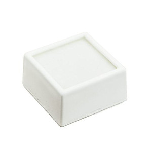 50 Gem Jars - White Square Glass Top with 2-Sided Foam Insert Gemstones Jewelry Display