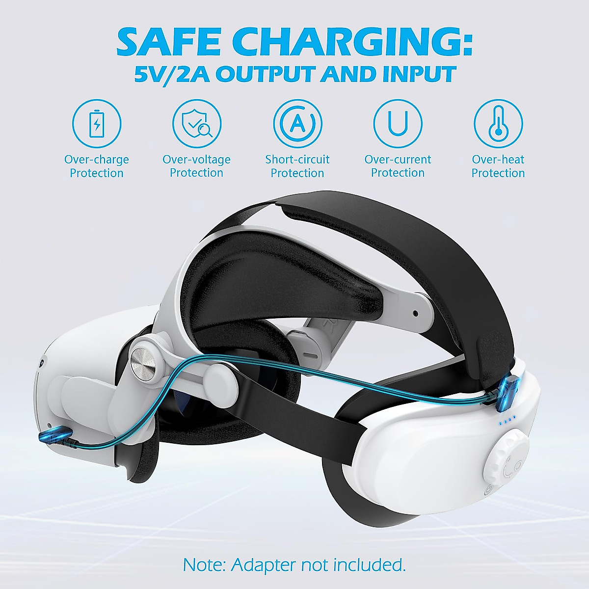 YOGES Charging Dock for Meta Quest 3 & Quest 3S, 2-in-1 Fast Charging Station with 2 Rechargeable Batteries, Charge VR Headset and Controllers, Charging Stand for Oculus Quest 3/3S Accessories