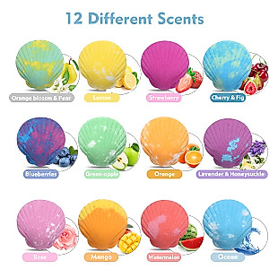 Bath Bombs for Kids with Toys Inside for Girls Boys - 12 Handmade Kids Bubble Bath Fizzies Bomb with Surprise Sea Animals Toys, Moisturize Gentle and Kids Safe