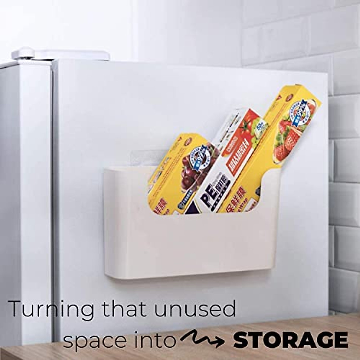 Set of 4 Bedside Shelf Organizer | Wall Mounted Floating White Shelves/RV/Camper/Living Room Decor/Bathroom/Bedroom/Kitchen Storage/College Dorm | Plastic Non-Drilling Adhesive