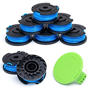 Future Way 8-Pack Weed Eater String Replacement for Greenworks 20V, 40V Single Line Cordless Trimmers, Plus 1 Cap