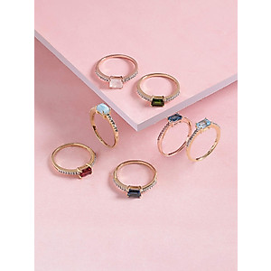 YoTreasure 10kt Rose Gold 0.92 ct. t.w. London Blue Topaz and Pink Sapphire Women's Engagement Ring