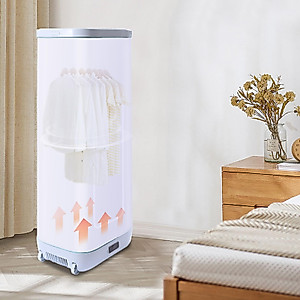 Gdrasuya10 Portable Clothes Dryer, 154.4℉ Electric Foldable Hanging Clothes Dryer Time Adjustable Wardrobe Dryer for Apartments, RV, 21x 14x 50in