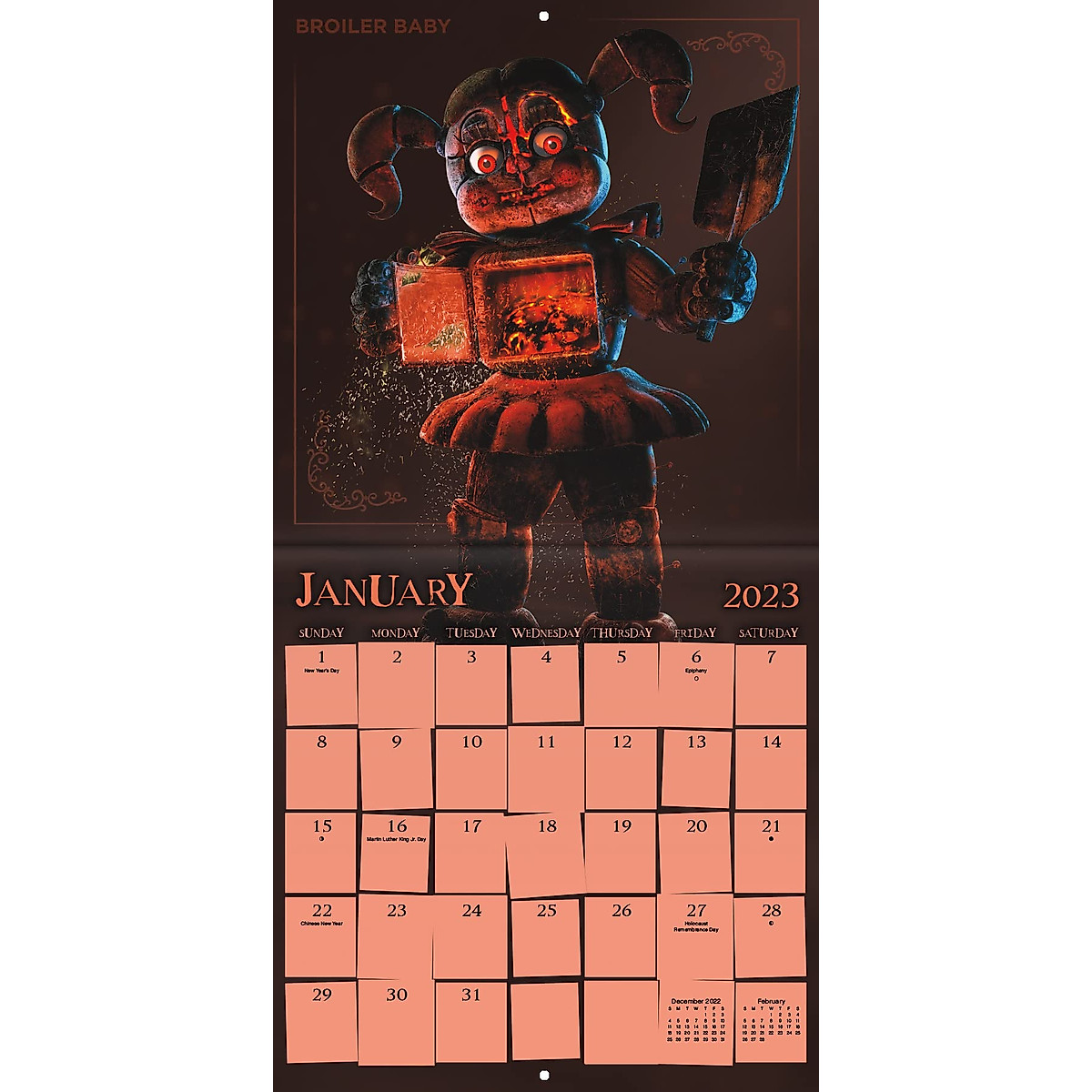 2023 Five Nights at Freddy's Wall Calendar