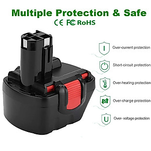Hanaix 12V 3.5 Ah Replacement Battery PSR 12 for Bosch BAT043 BAT045 BAT046 BAT049 BAT120 BAT139 2607335261 2607335274 2607335375 2607335415 2607335454 2607335541 2607335675 PSR 12VE-2 GSB 12